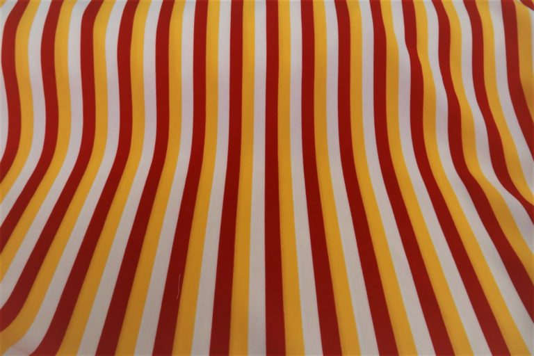 Oeteldonk stof, texture stof, streep print, rood,wit,geel. Q405 ...